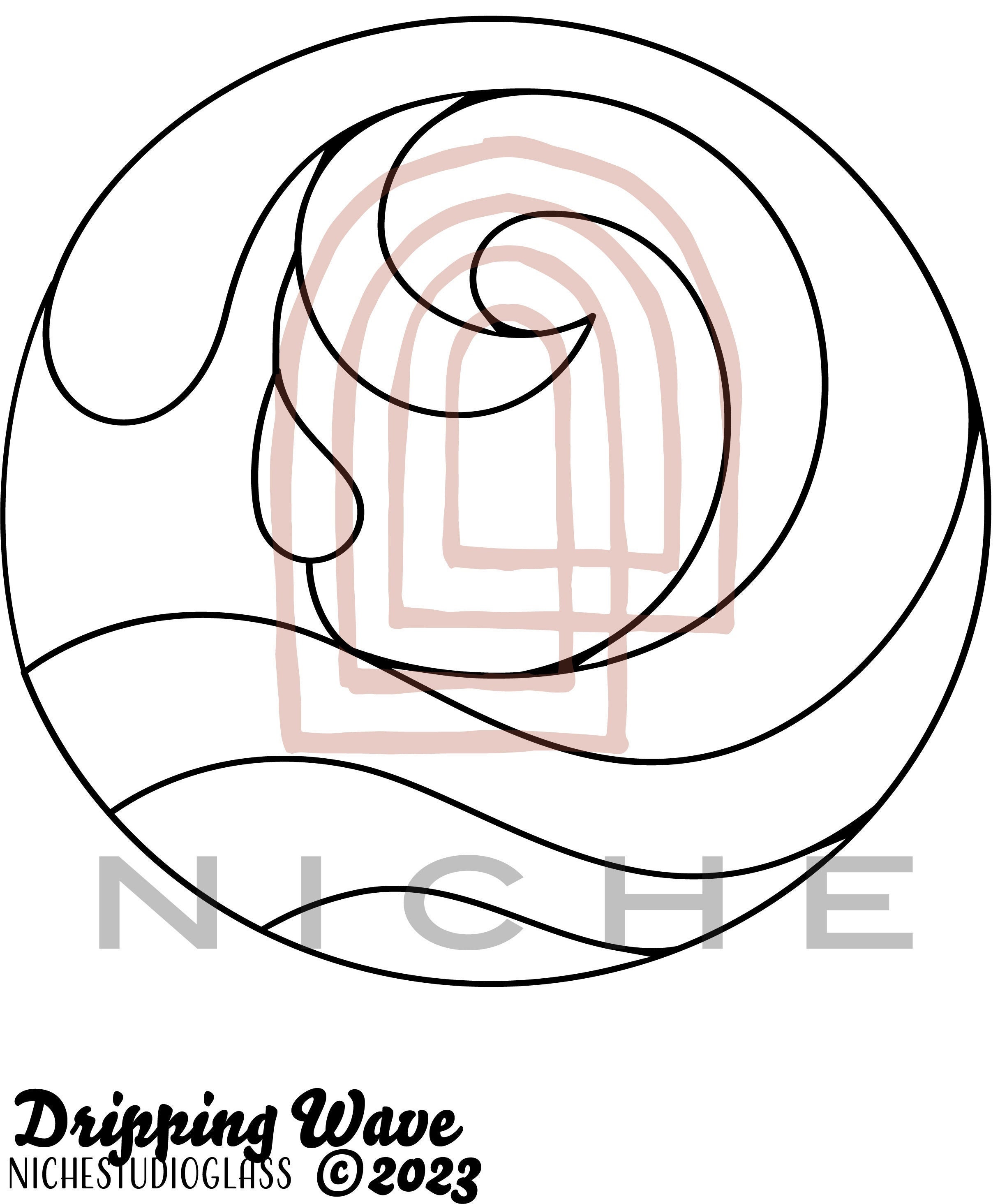 Dripping Wave Stained Glass Pattern PDF DOWNLOAD ONLY - Etsy