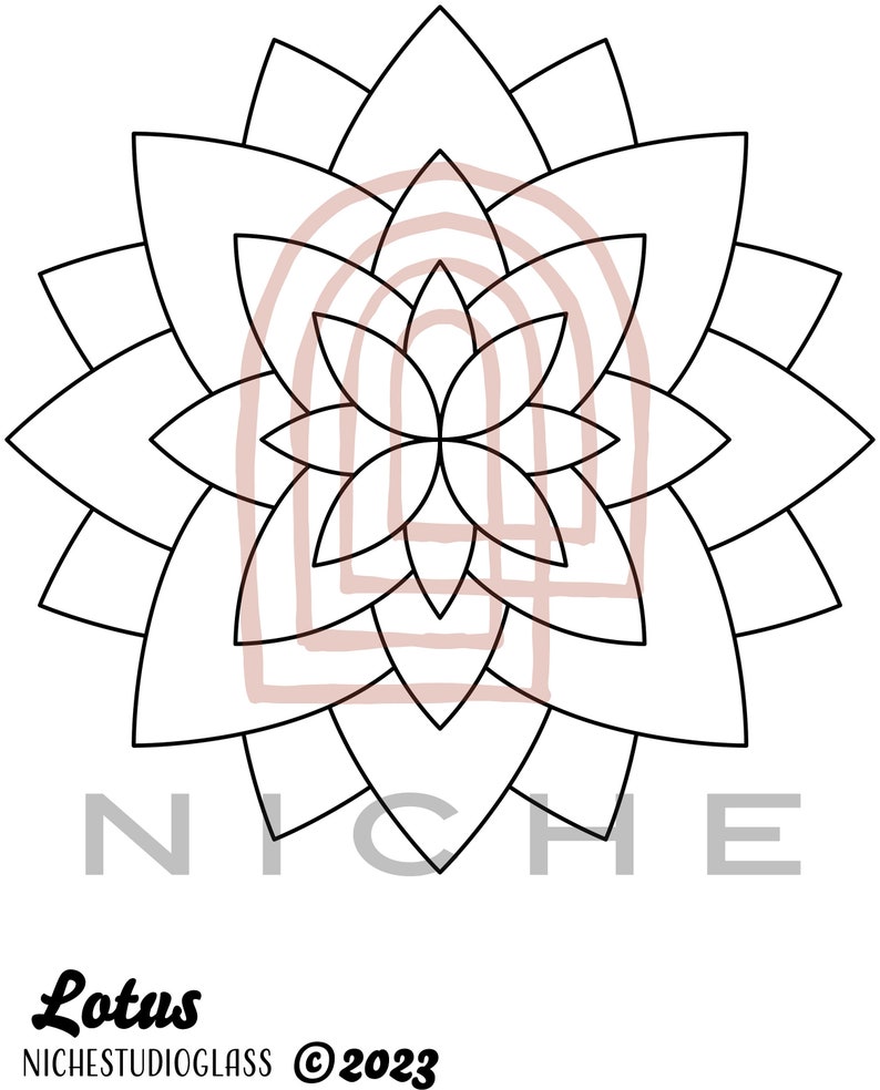 Lotus Stained Glass Pattern PDF DOWNLOAD ONLY - Etsy