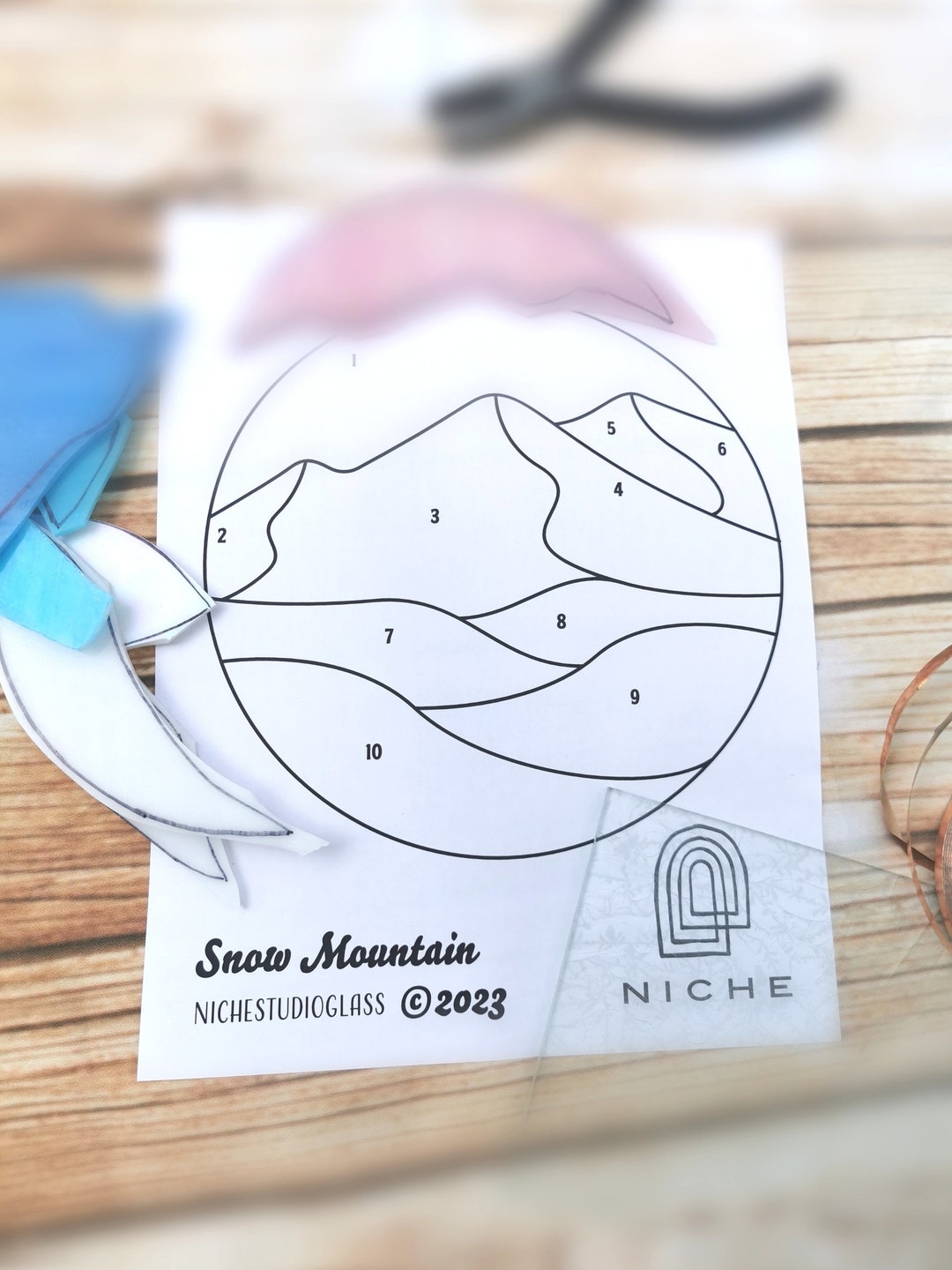 Snow Mountain Stained Glass Pattern- PDF DOWNLOAD ONLY - Etsy