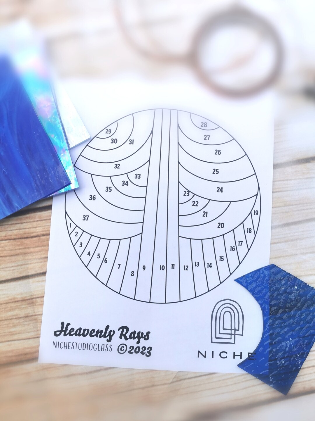 Heavenly Rays Stained Glass Pattern PDF DOWNLOAD ONLY - Etsy