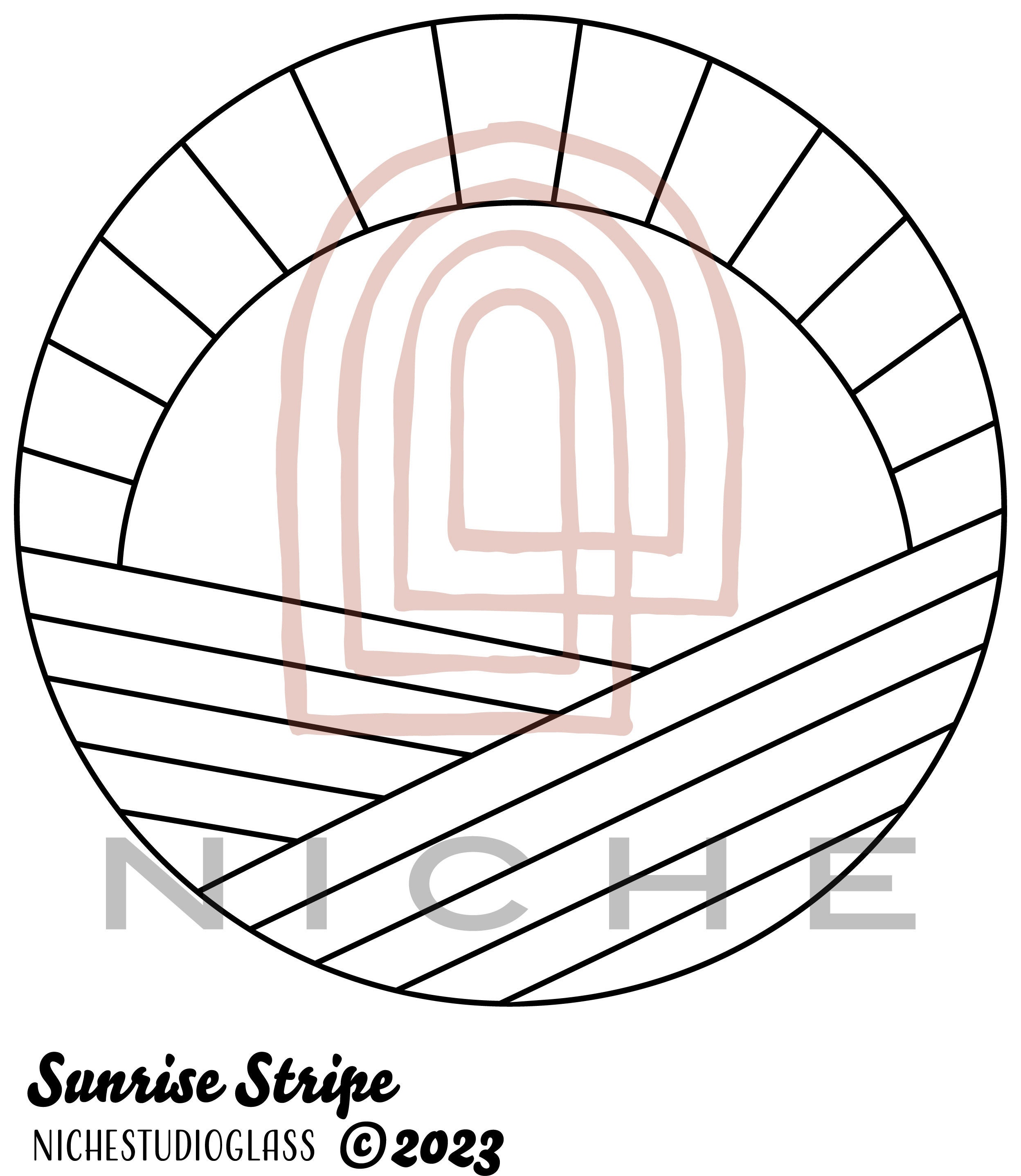 Sunrise Stripe Stained Glass Pattern- PDF DOWNLOAD ONLY - Etsy