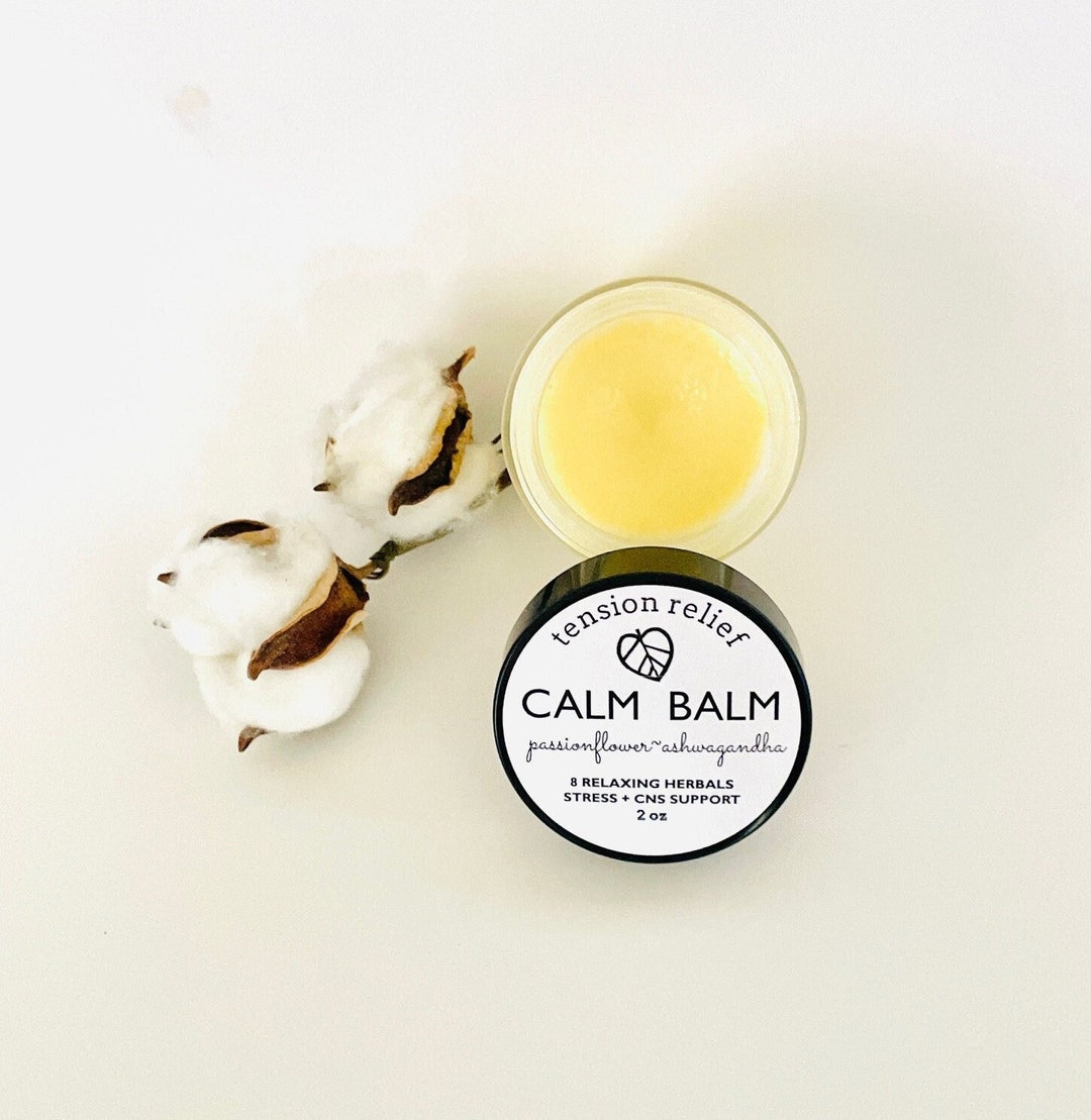 CALM RELAX BALM tension Relief W/herb Oils for Anxiety & Stress Nervous ...