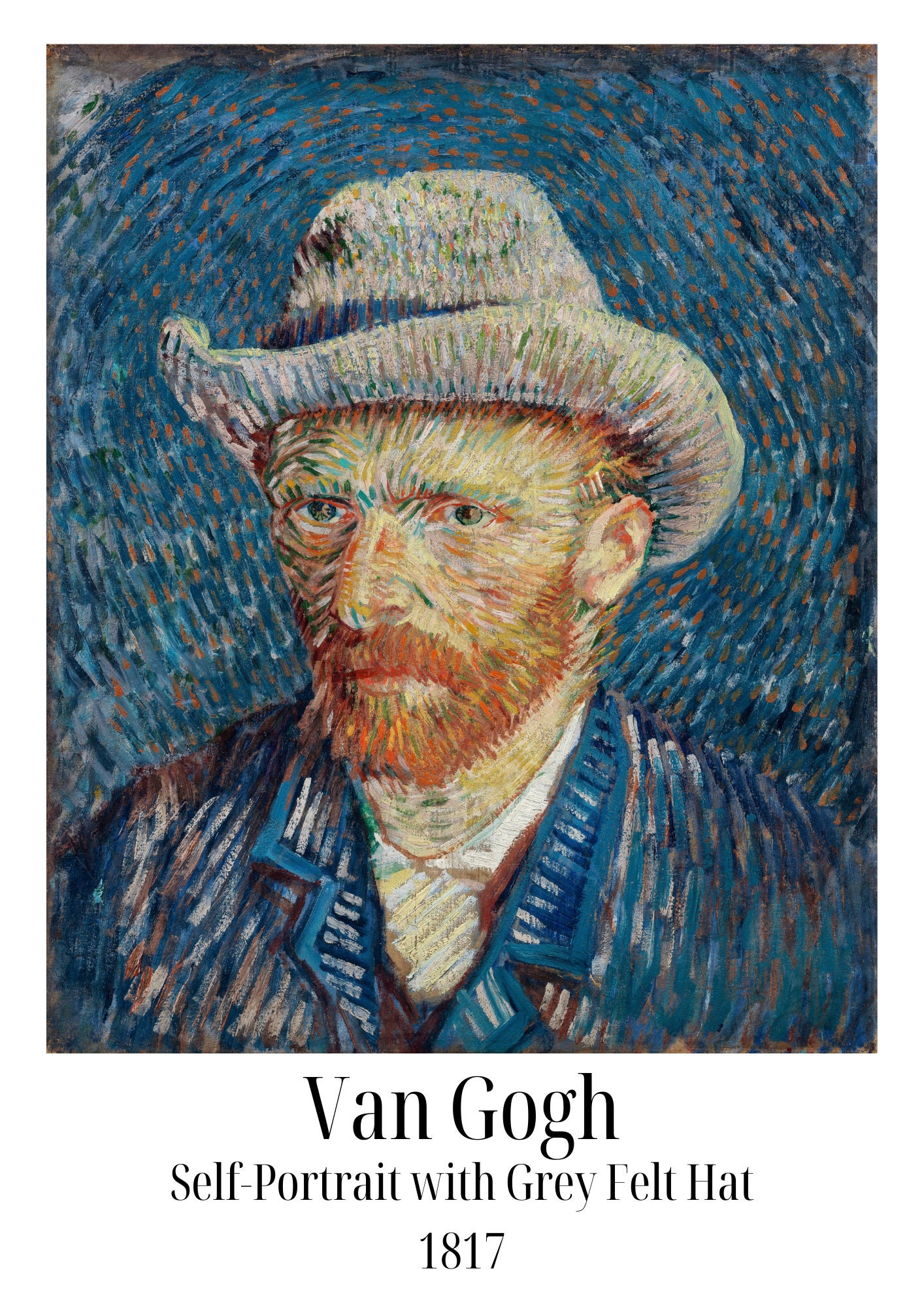 Van Gogh Self-portrait, Printable, Wall Art, Digital Download, Home, - Etsy