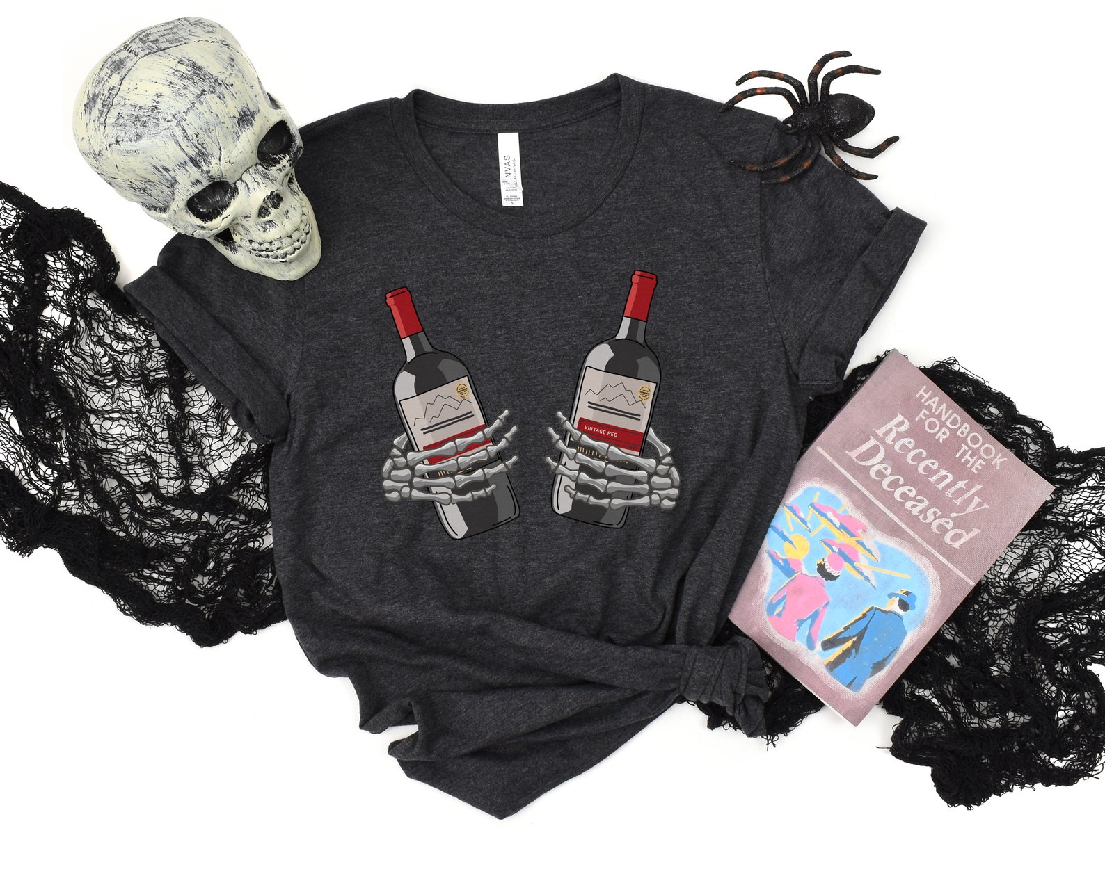 Spooky Wine Bottle Shirt Trick or Treat Shirt Halloween - Etsy