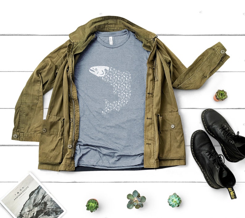 Fly Fish Trout Mens T Shirts Fishing Gift for Him - Etsy