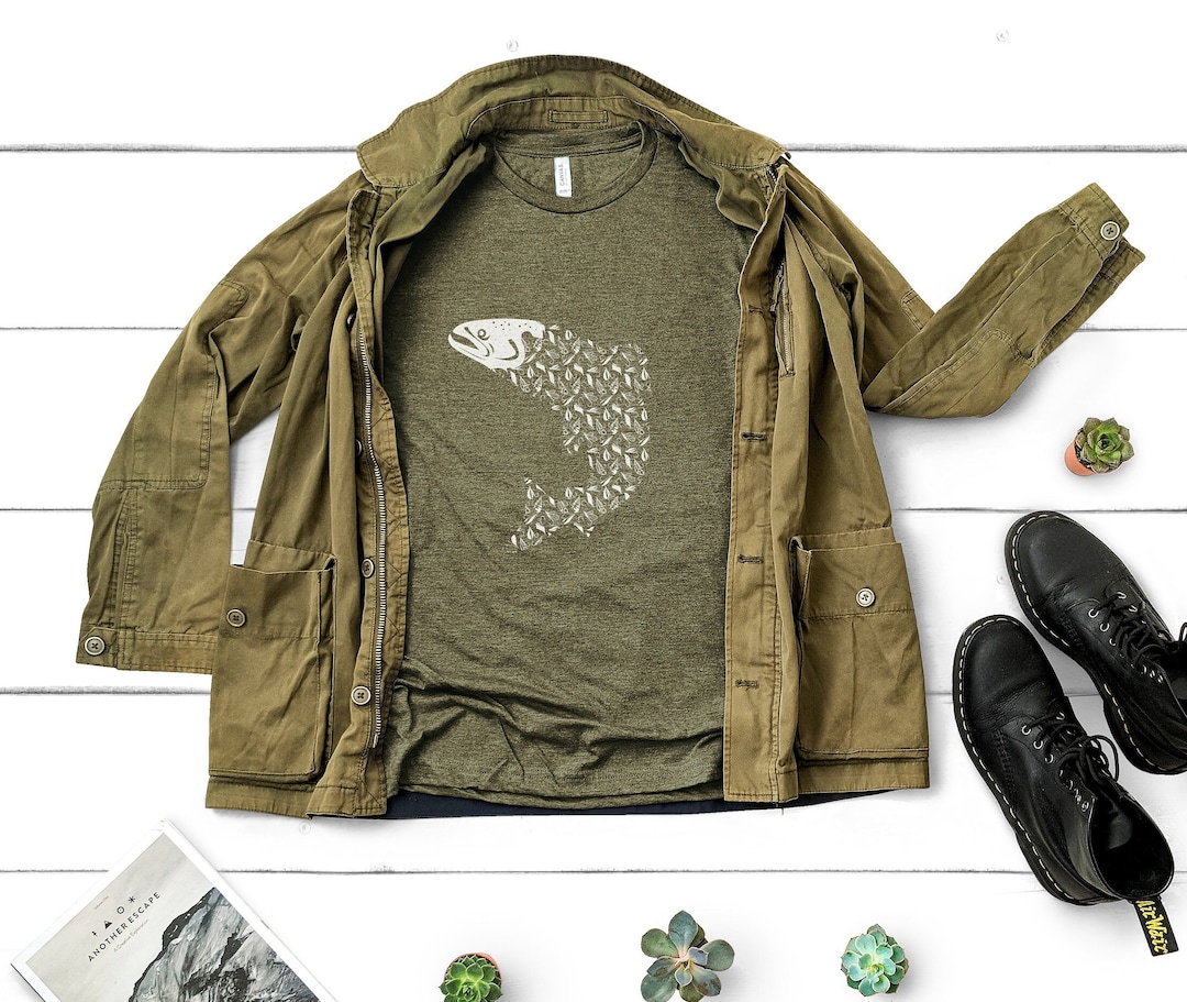 Fly Fish Trout Mens T Shirts Fishing Gift for Him - Etsy