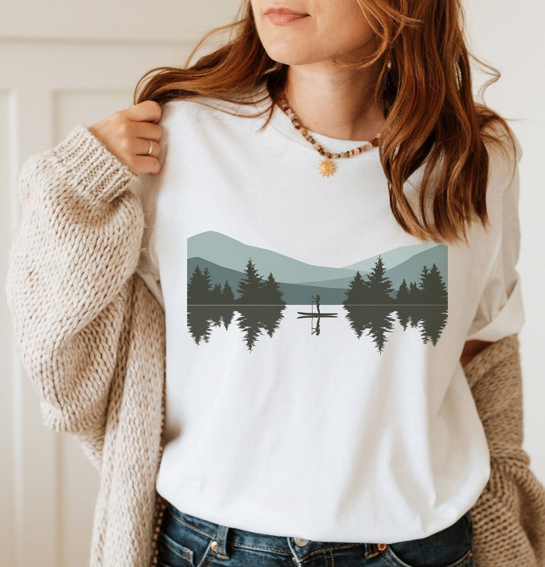 Lake Stand up Paddle Board Shirt in a Distressed Style, Standup Paddle ...