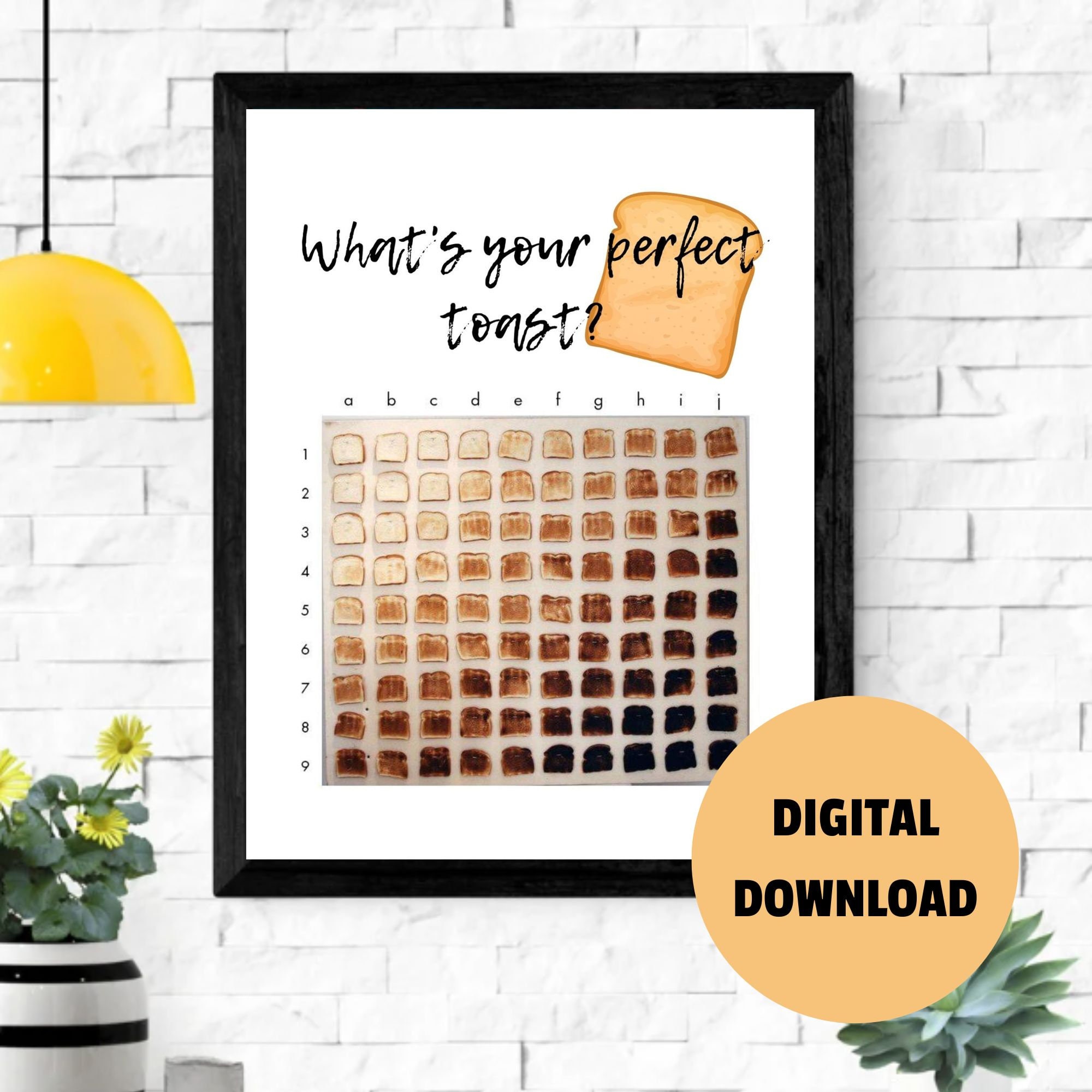 Toast Printable Wall Art, Digital Print, Kitchen Art, Toast Doness ...