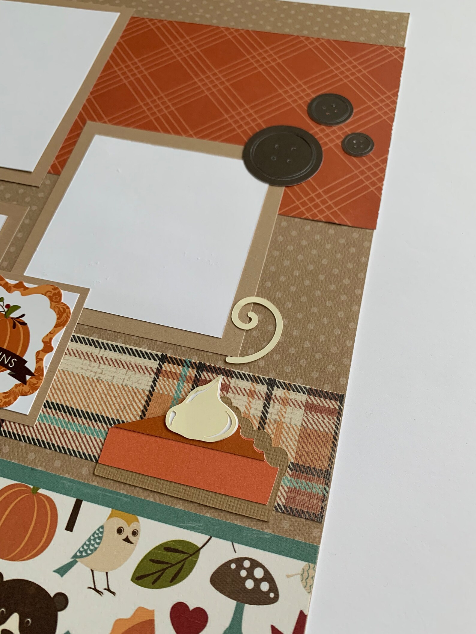 Sweet as Pumpkin Pie Scrapbook 2 Page DIY Kit for Fall-thanksgiving ...