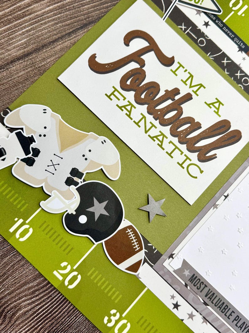 Football Scrapbook Page Kit: Simple Stories, Makes 4 Pages - Etsy