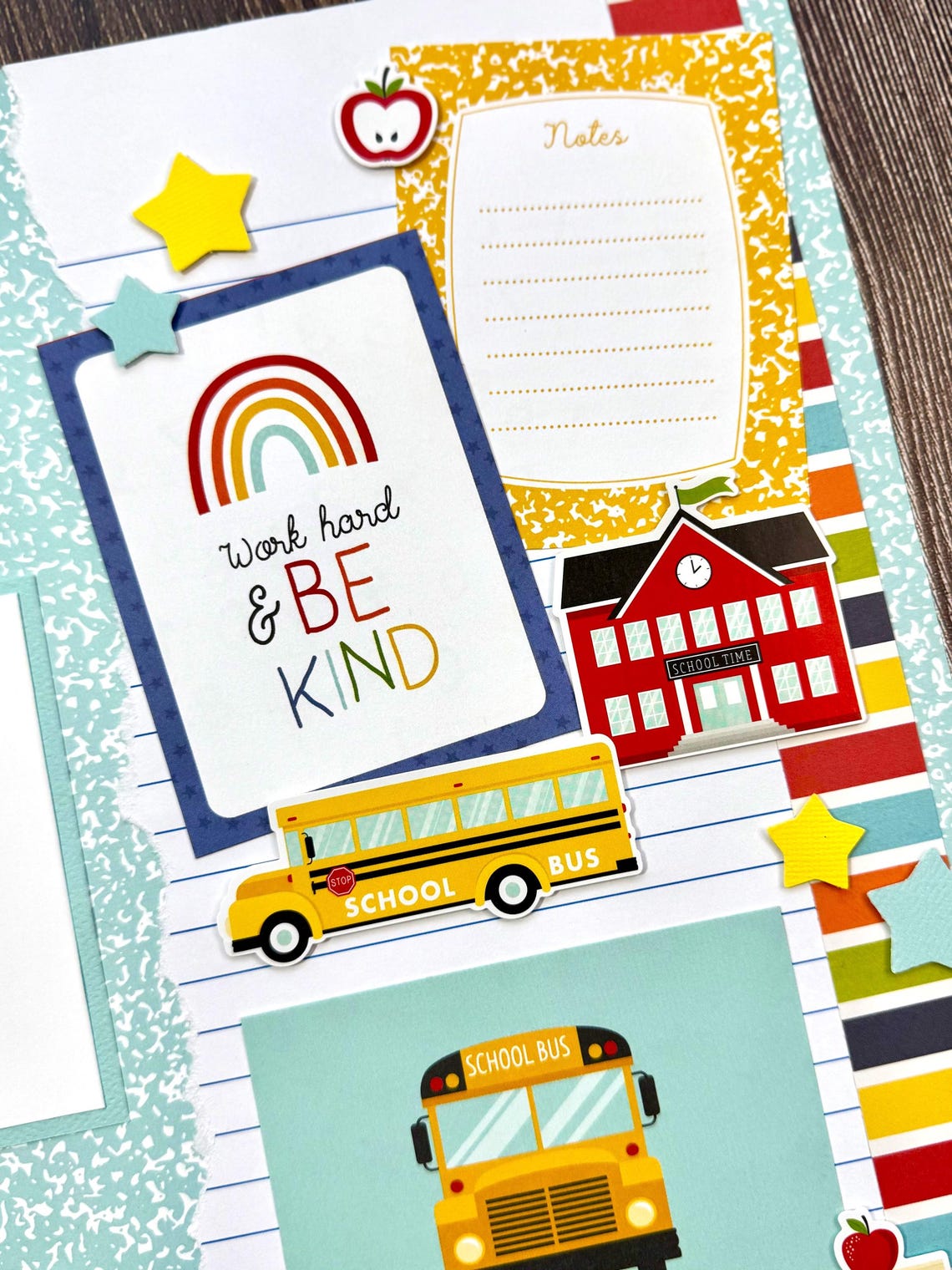 Back to School School Scrapbook Kit: Precut, Ready to Assemble - Makes ...