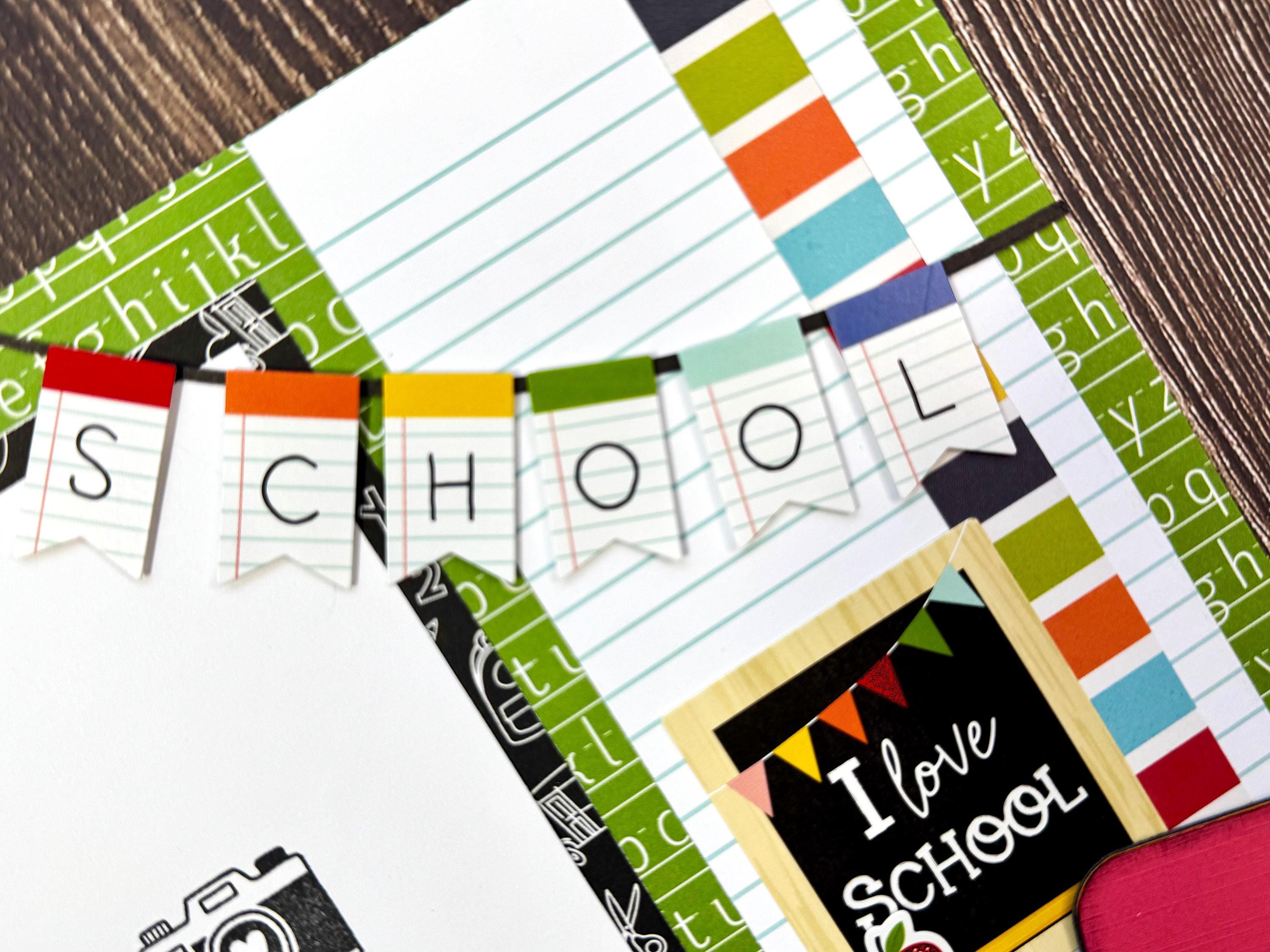 Back to School School Scrapbook Kit: Precut, Ready to Assemble - Makes ...