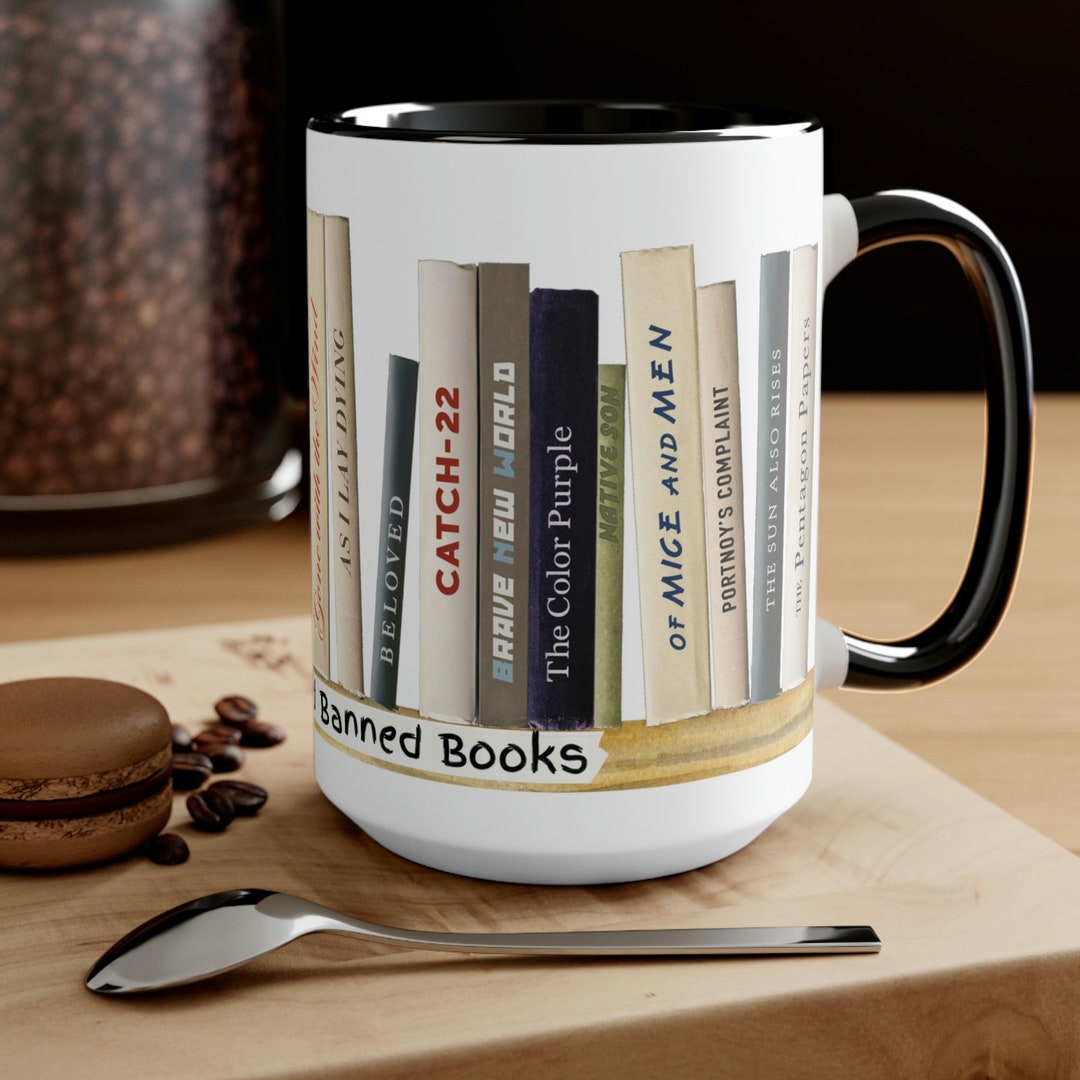 Read Banned Books Mug - Literary Bookish Coffee Mug | Bookworm Book ...
