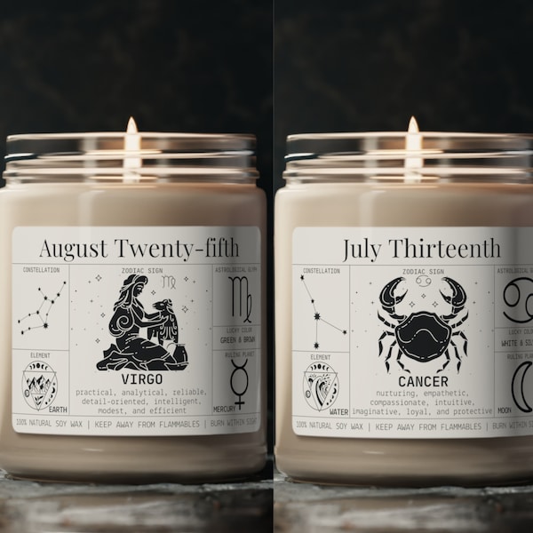Birthdate Candles - Etsy