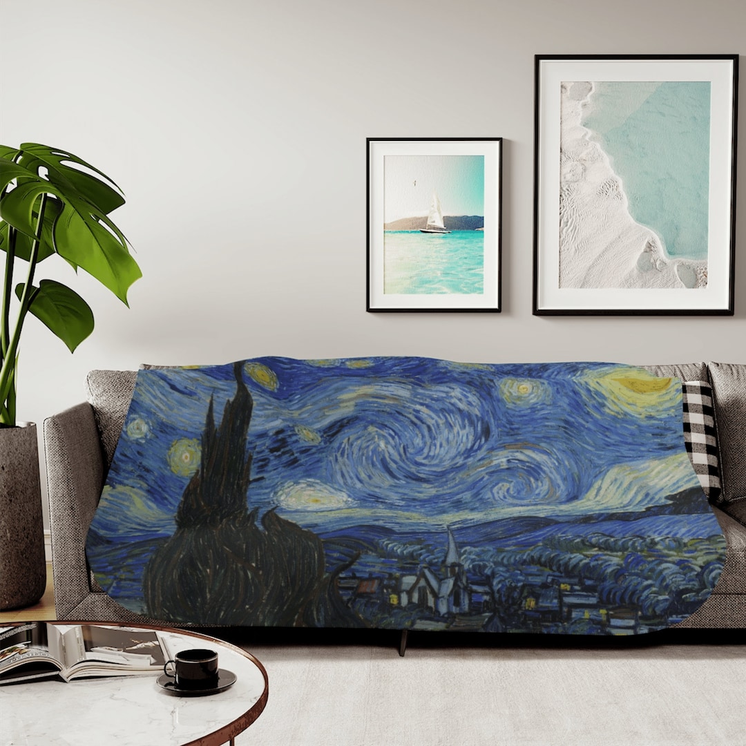 Vincent Van Gogh Starry Night Blanket, Artistic Home Decor Vincent Van ...
