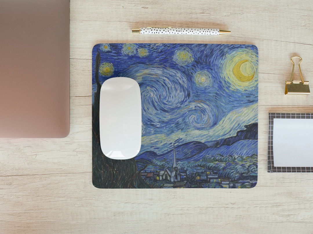 Vincent Van Gogh Starry Night Mouse Pad - Immerse Yourself in Artistic ...