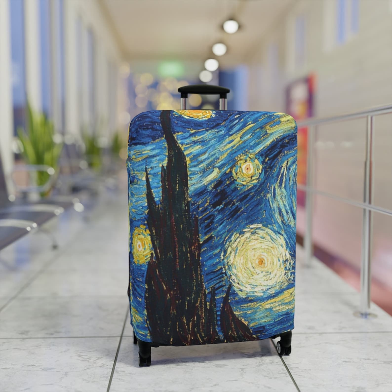 Vincent Van Gogh Starry Night Protective Luggage Cover, Suitcase Cover ...