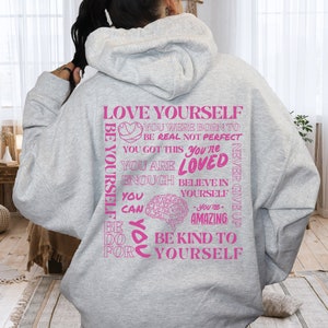 Love Yourself Self-love Hoodie | Embrace Your Worth and Radiate ...