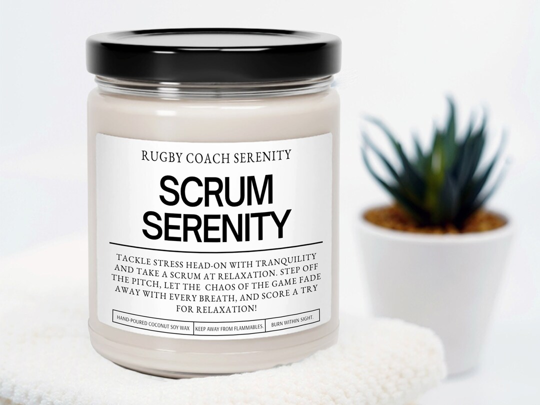 Rugby Coach Candle - Scrum Serenity | Rugby Coach Gift, Coach ...