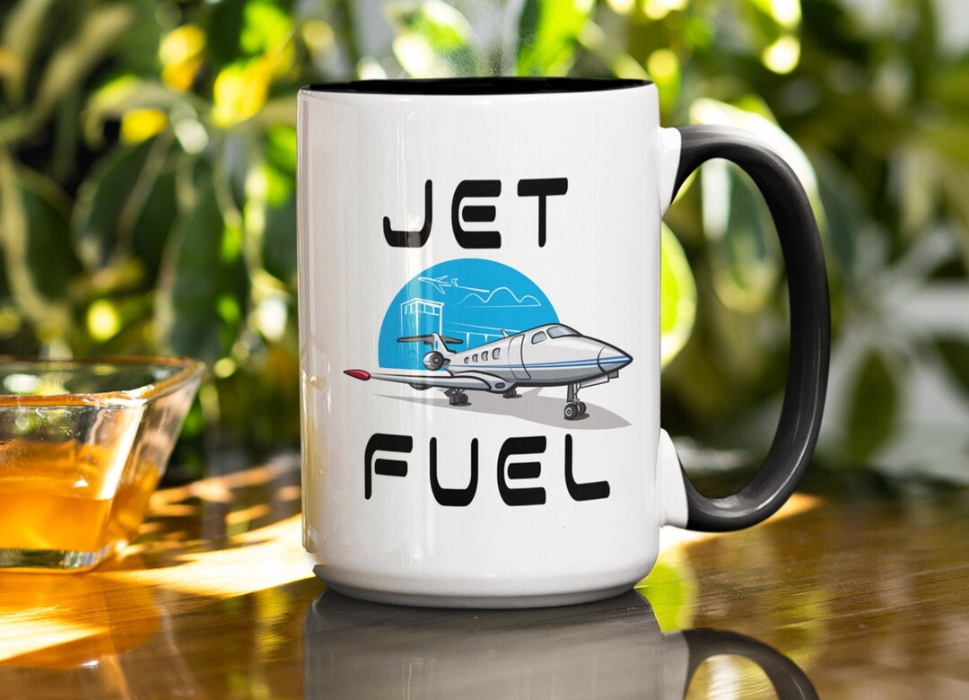 Airplane Mug Jet Fuel Aviation Coffee Mug, Gifts for Pilots, Travel ...