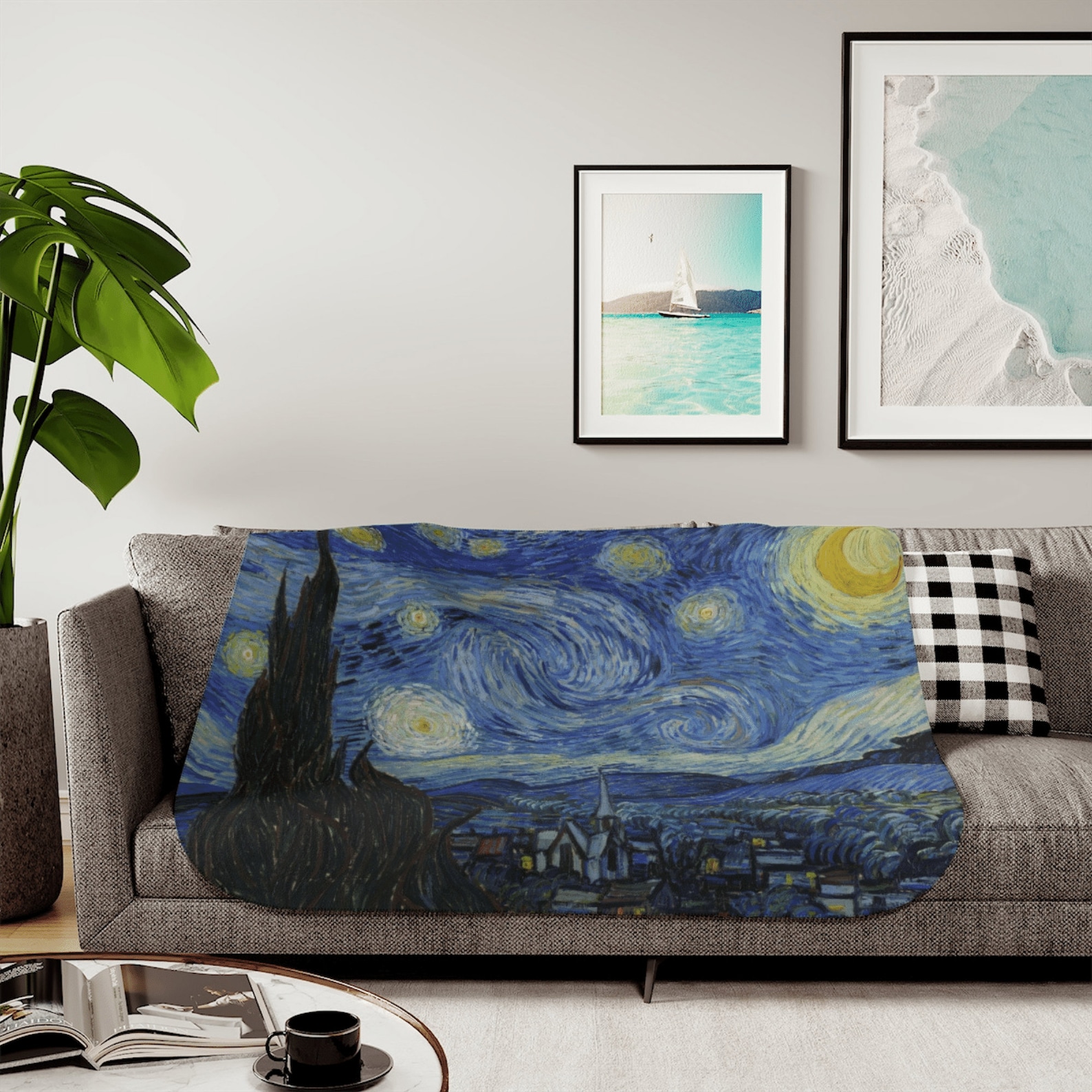 Vincent Van Gogh Starry Night Blanket, Artistic Home Decor Vincent Van Gogh Starry Night Blanket ...