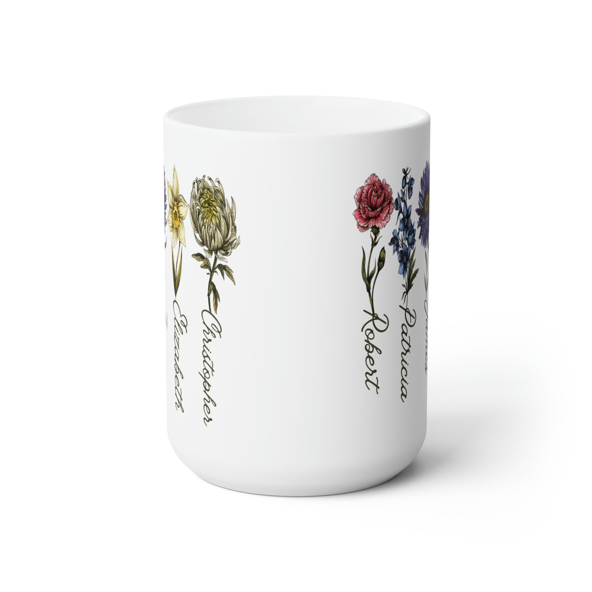 Custom Birth Month Flower Mug Personalized T Mothers Etsy