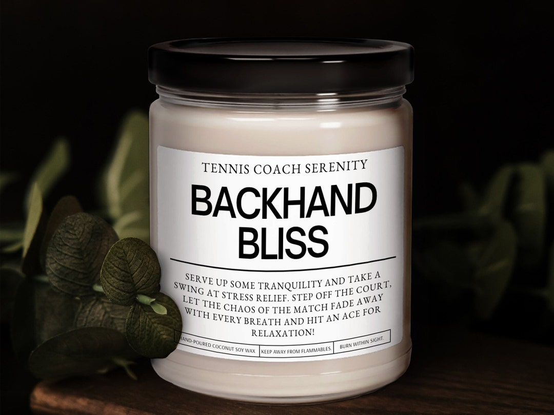 Tennis Coach Candle - Backhand Bliss | Tennis Coach Gift, Coach ...