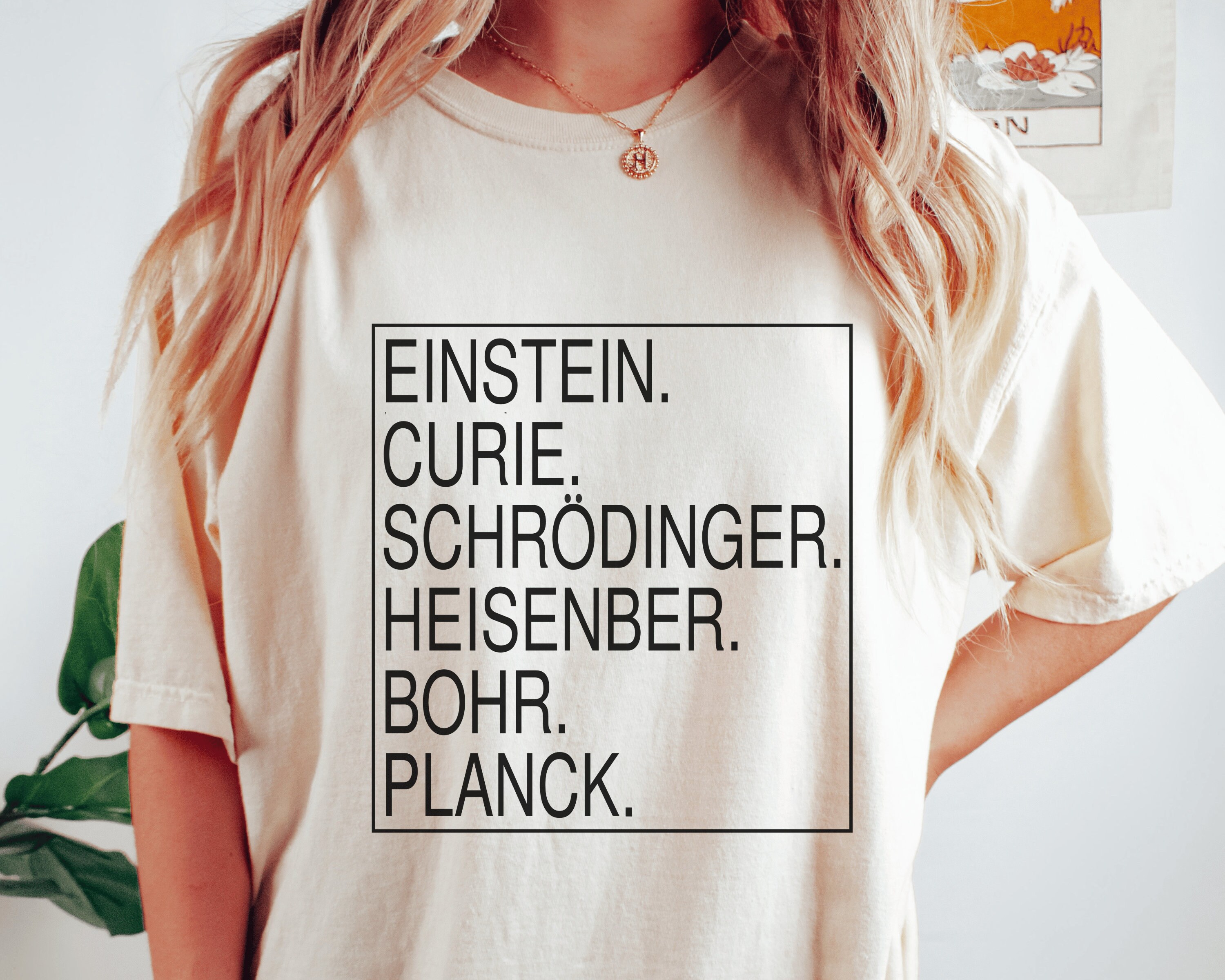 Science Icons Shirt Einstein Planck Curie Schrodinger Heisenber Bohr, Gift for Science Lovers ...