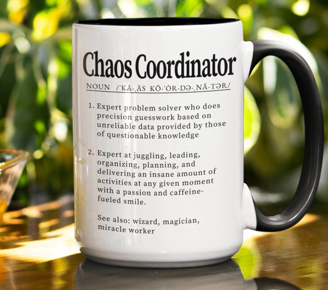 Chaos Coordinator Coffee Mug | Funny Dictionary Definition | Gifts for ...