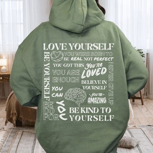 Love Yourself Self-love Hoodie | Embrace Your Worth and Radiate ...