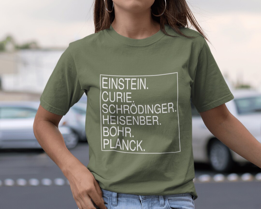 Science Icons Shirt Einstein Planck Curie Schrodinger Heisenber Bohr, Gift for Science Lovers ...