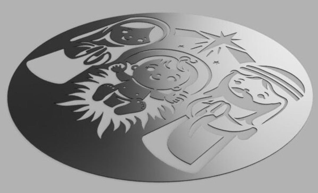 Holy Family Nativity Scene Stencil Christmas Holy Family STL Files Only ...