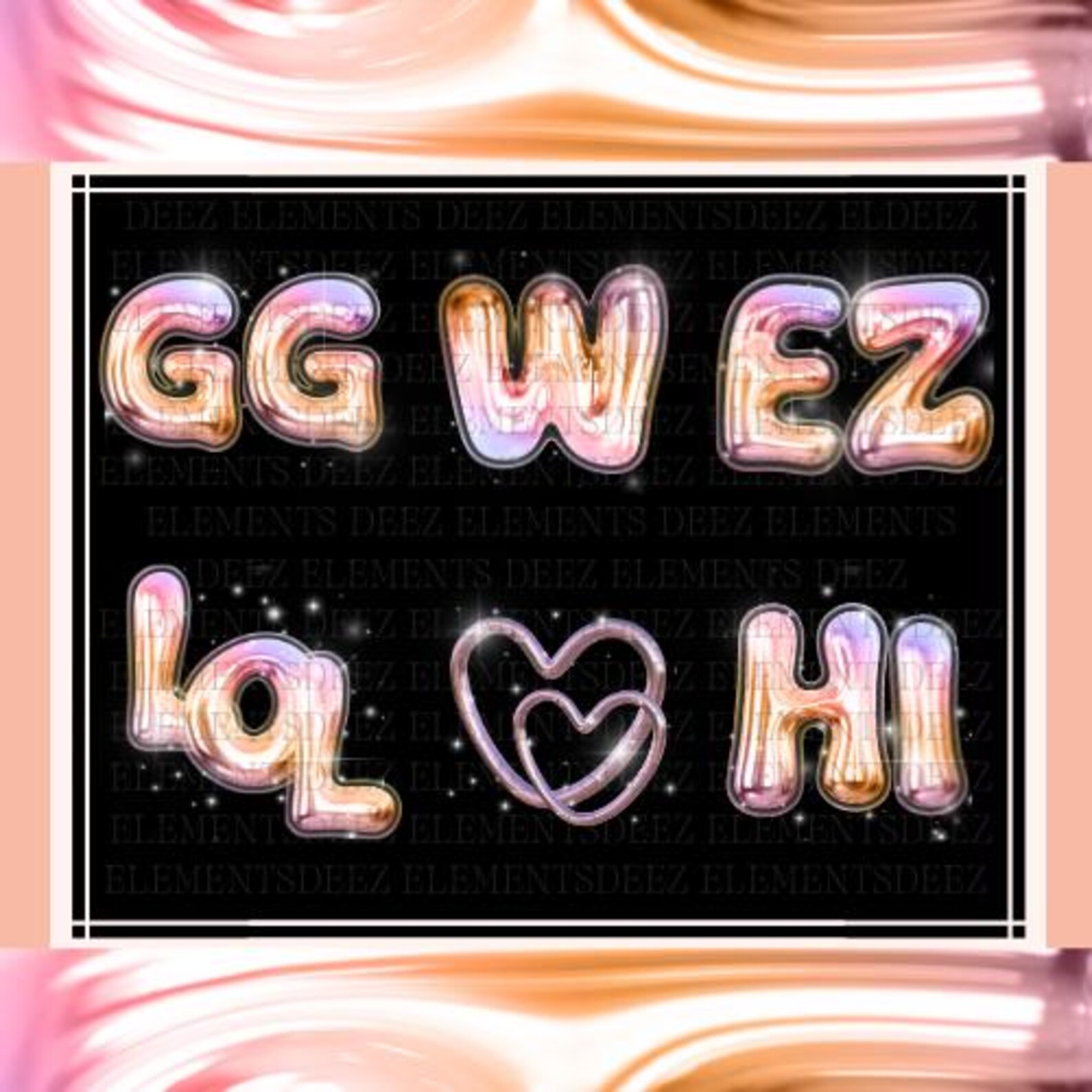 Twitch Emotes // 3d Peach and Purple Bubble Letter // Emote Bundle - Etsy