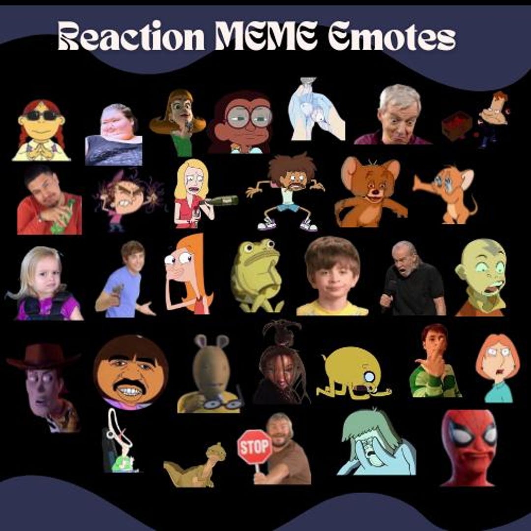 Twitch Emotes // Reaction Meme Emotes// Set of 32 - Etsy