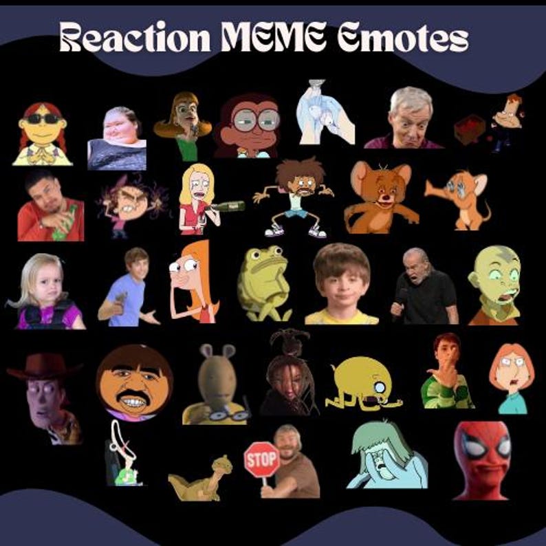 Twitch Emotes // Reaction Meme Emotes// Set of 32 - Etsy
