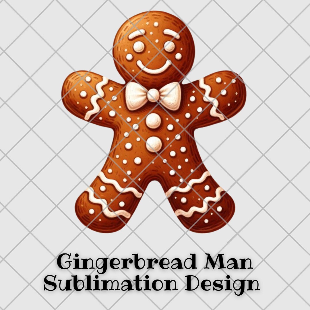 Gingerbread Man Sublimation PNG - Etsy UK