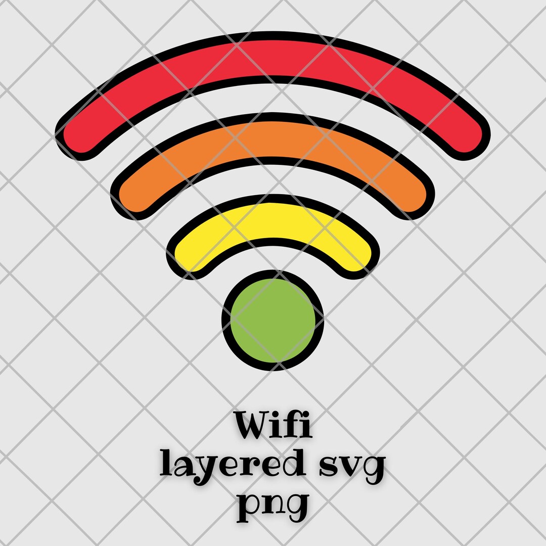 Wifi Layered SVG PNG - Etsy