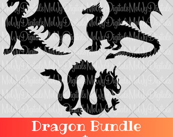 Majestic Dragon SVG Bundle Versatile Formats Including PNG, SVG, Jpg ...