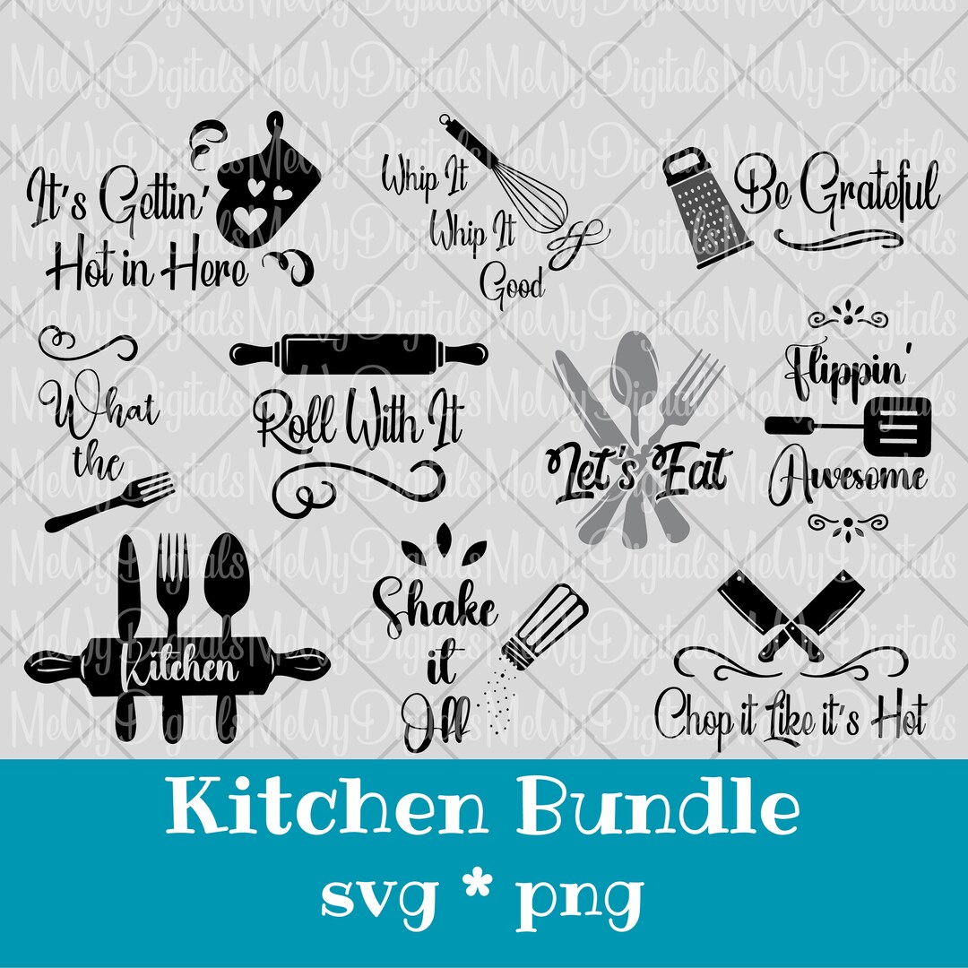 Kitchen Sign SVG PNG Bundle - Etsy