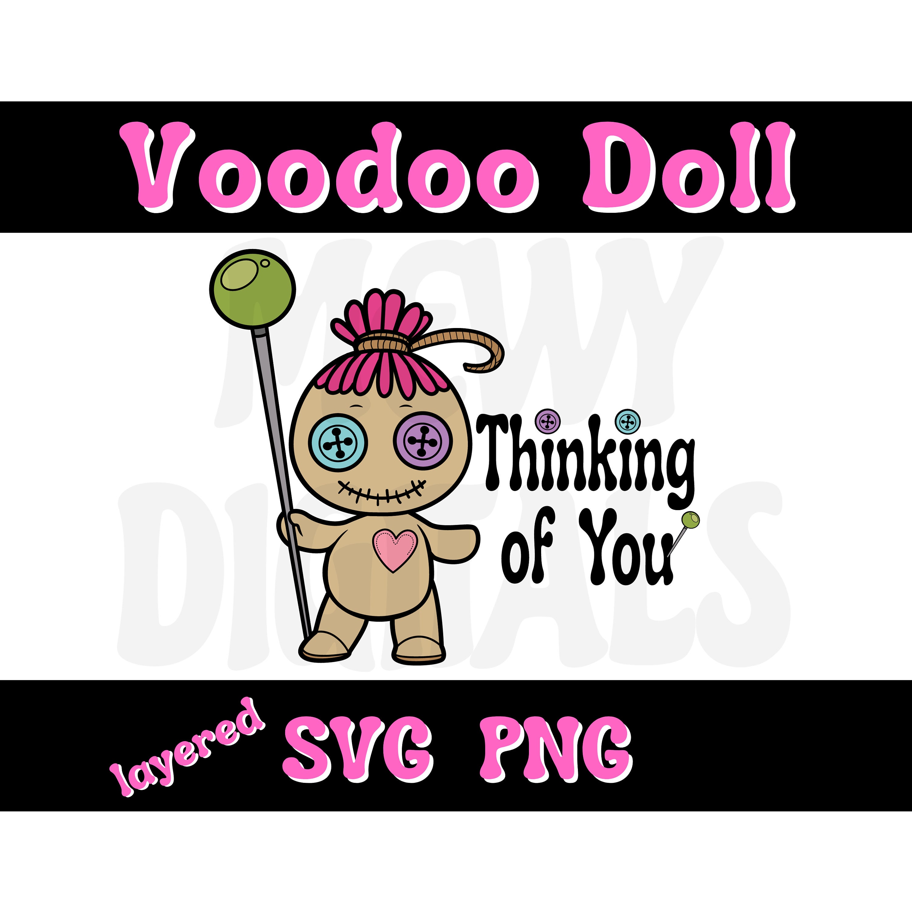 Voodoo Doll SVG PNG File - Etsy