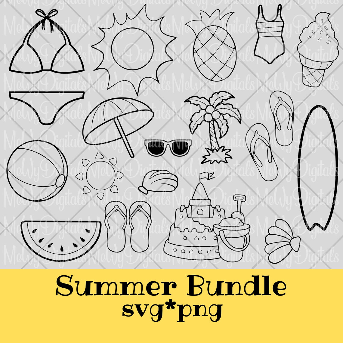 Summer SVG PNG Bundle - Etsy