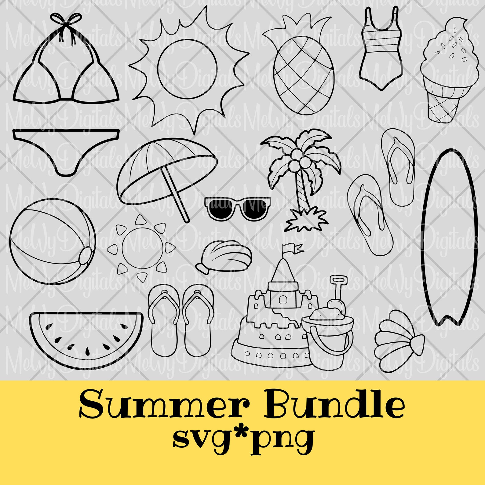 Summer SVG PNG Bundle - Etsy