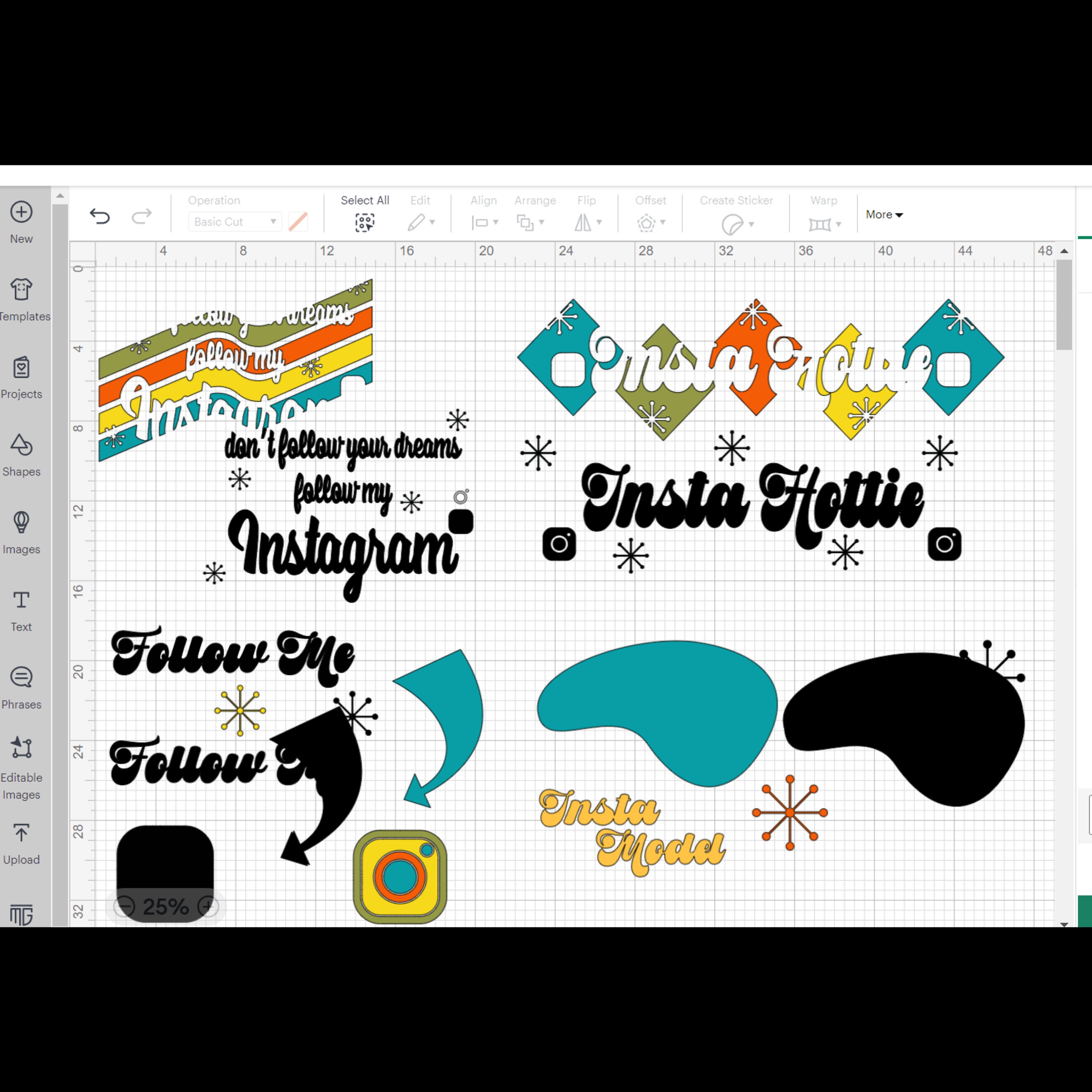 Retro Insta SVG PNG Bundle - Etsy