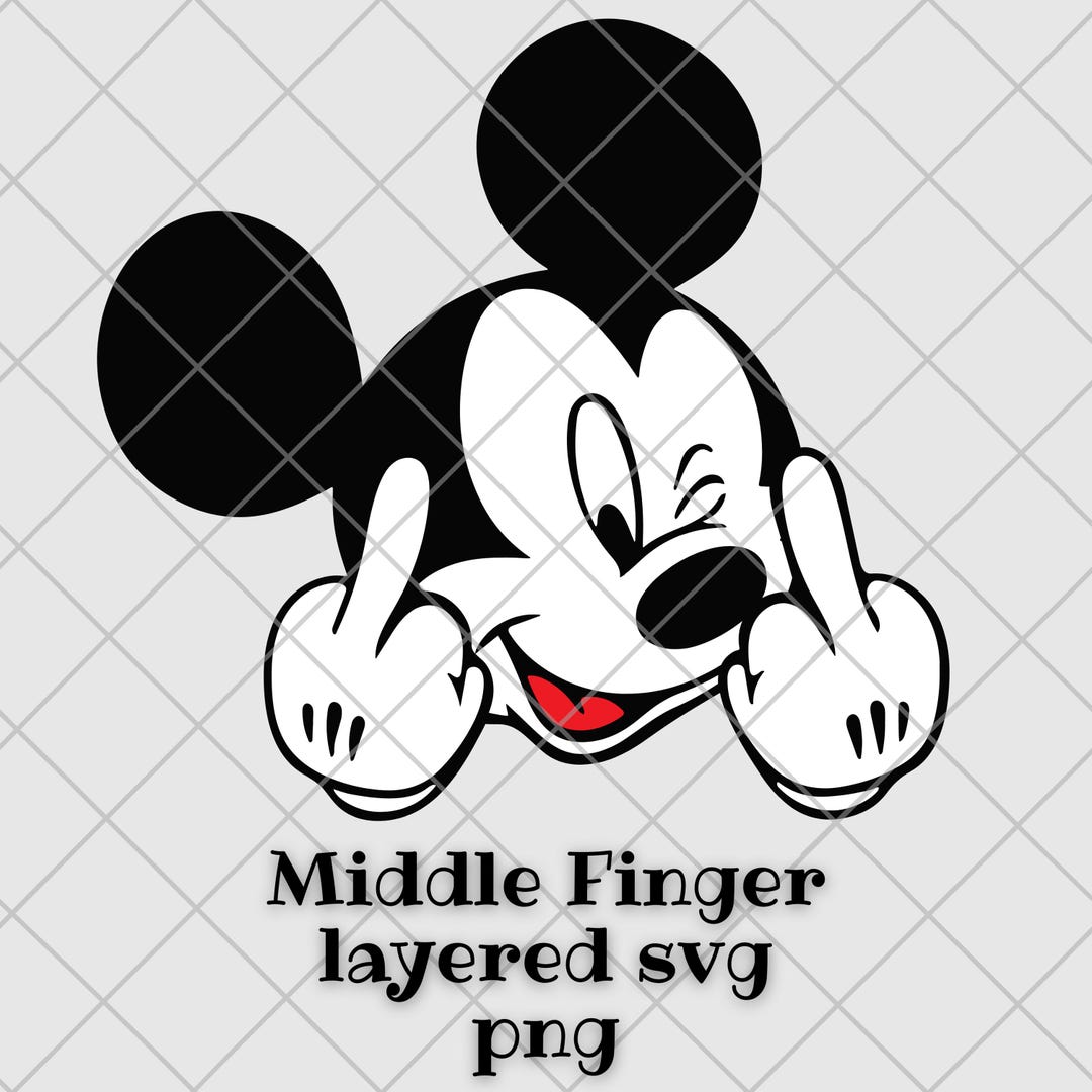 Mickey Middle Finger SVG PNG - Etsy Canada