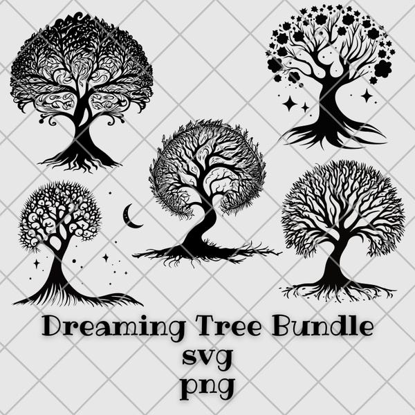 Dreaming Tree Svg - Etsy