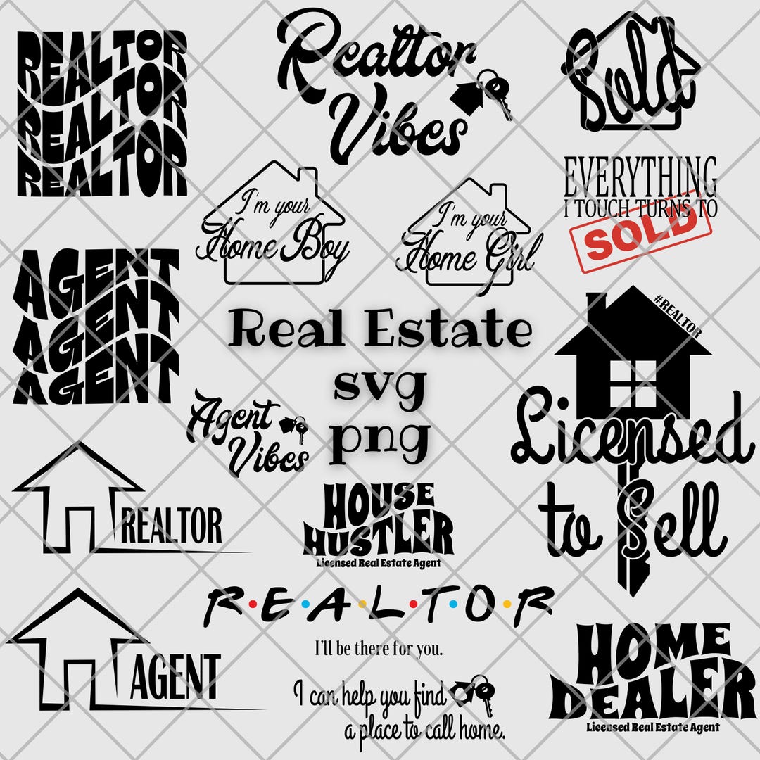 Realtor SVG PNG Bundle - Etsy