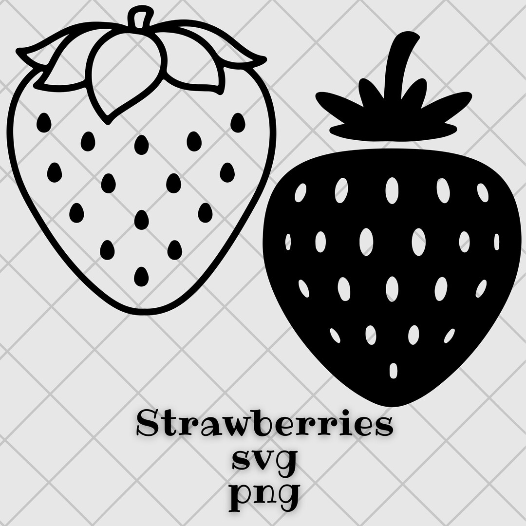 Strawberry SVG PNG Bundle - Etsy