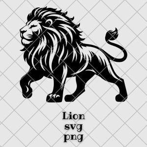 Lion SVG PNG - Etsy