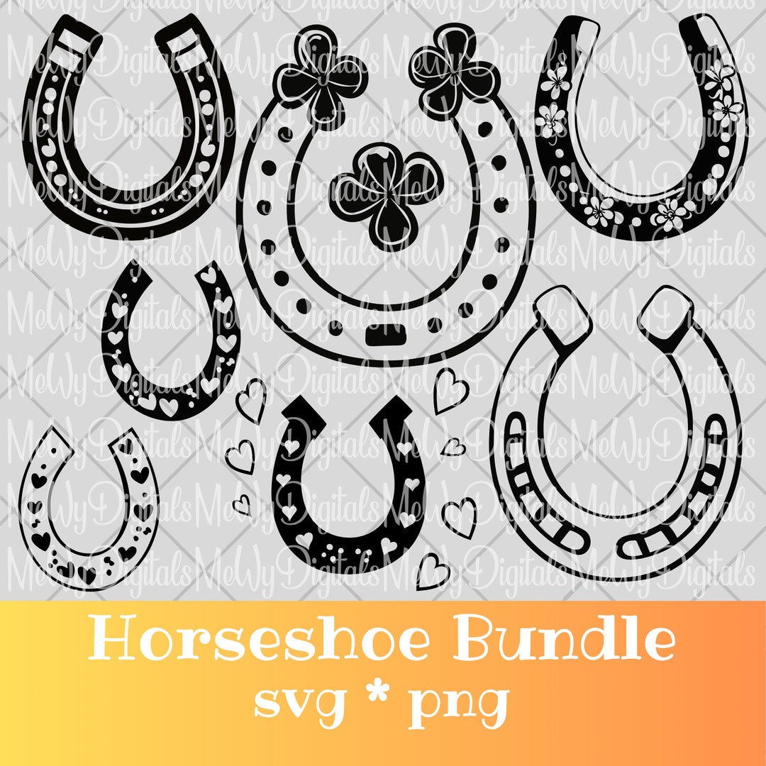 Horseshoe SVG PNG Bundle - Etsy