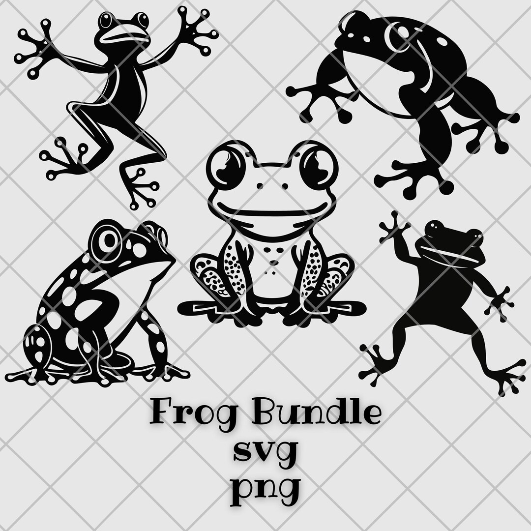 Frog SVG PNG Bundle - Etsy